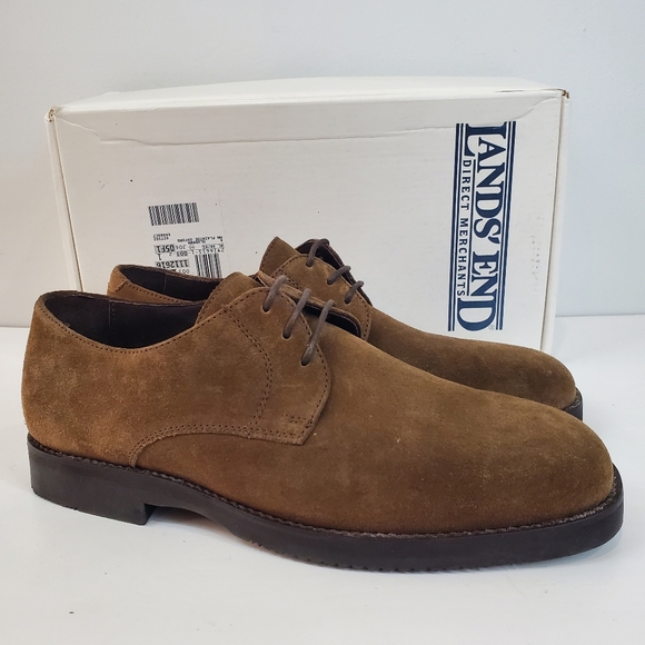 Lands' End | Shoes | Lands End Olive Brown Plain Toe Leather Oxford ...